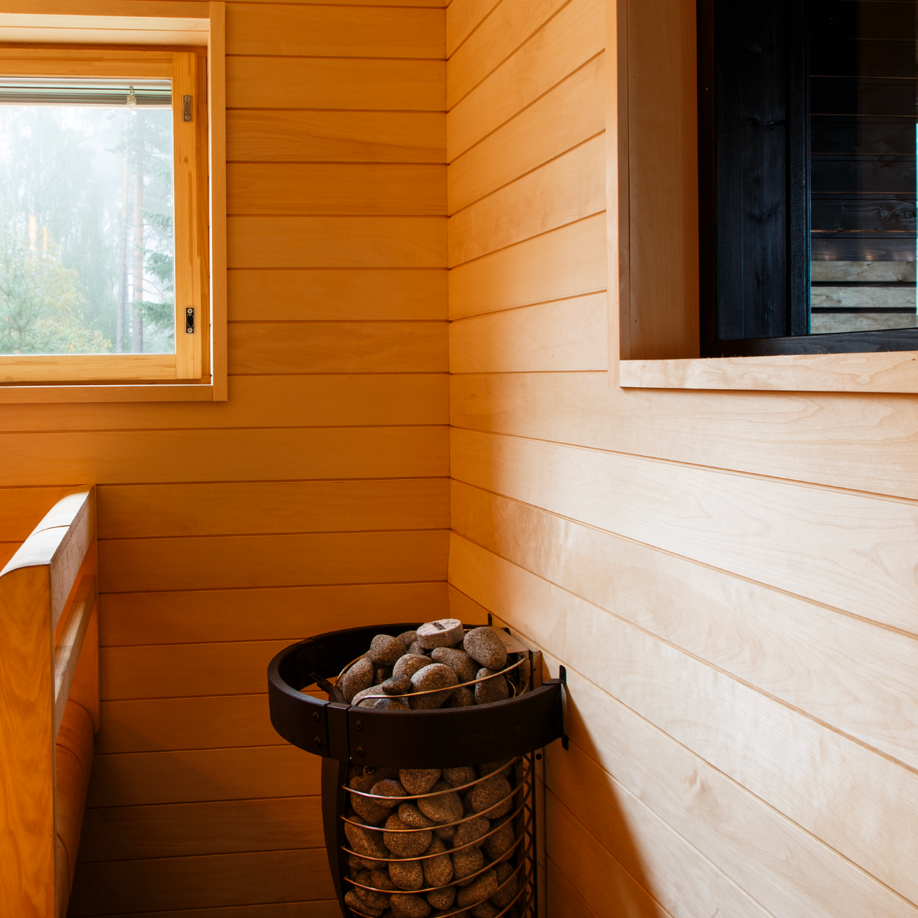 Harvia Spirit SP90E Electric Sauna Heater Package — The Sauna Heater