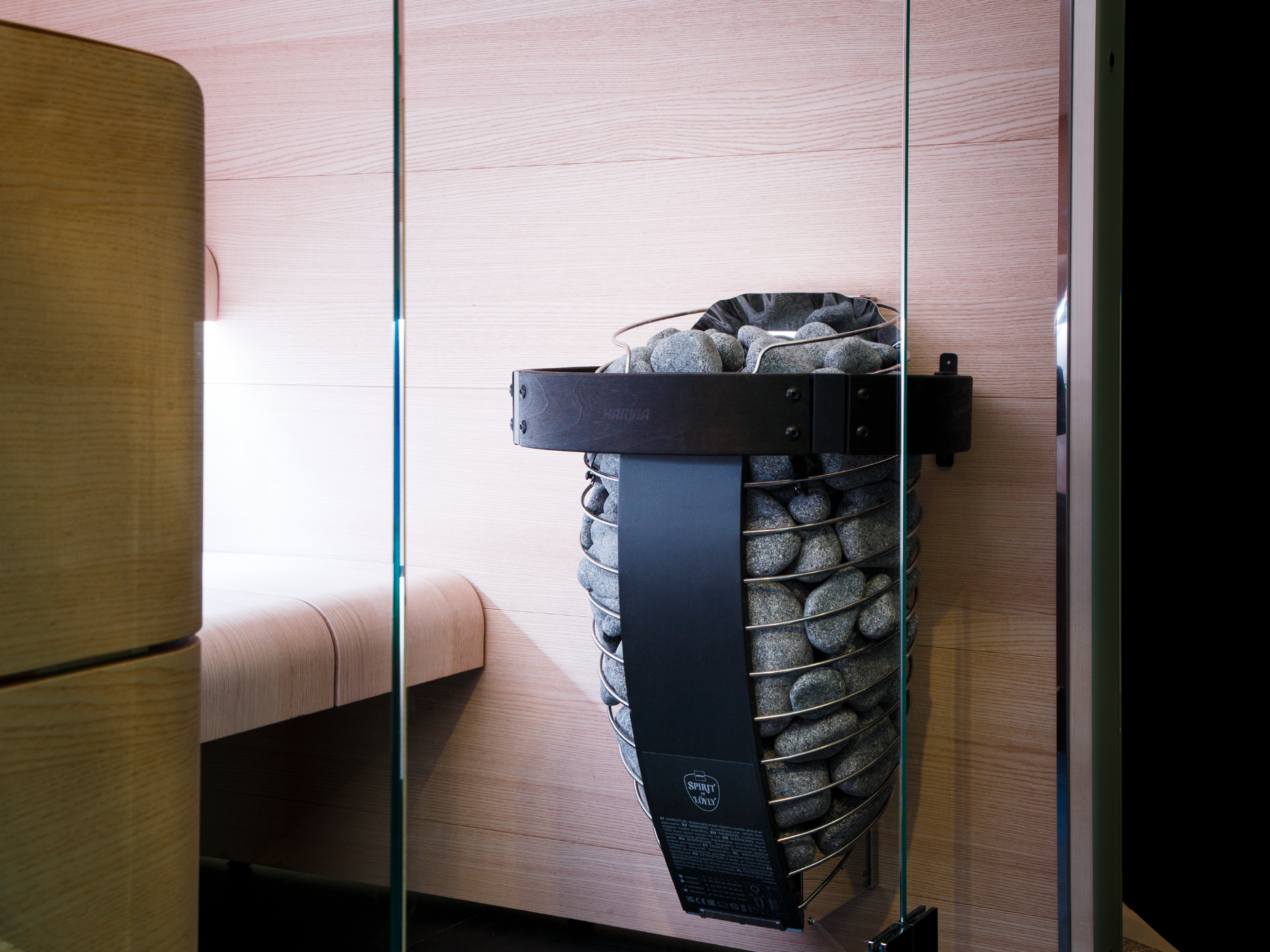 Harvia Spirit SP90E Electric Sauna Heater Package — The Sauna Heater