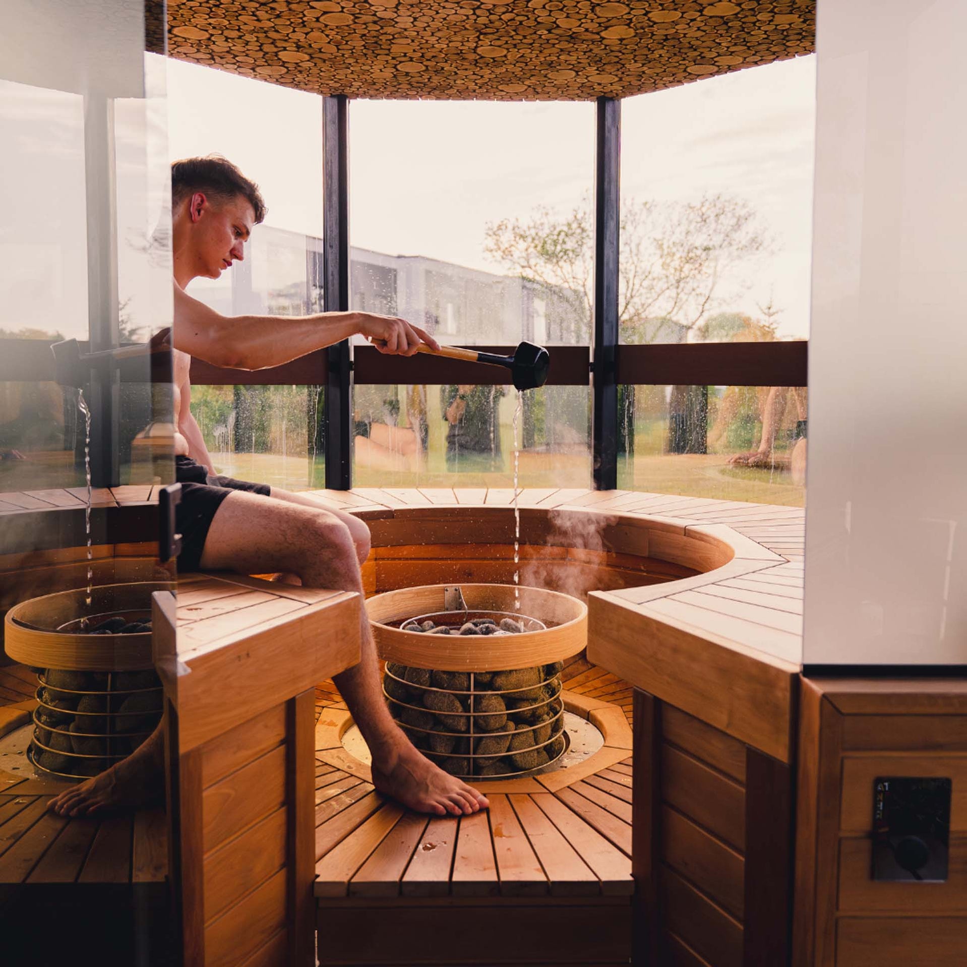 7 Person Fully Assembled Luxury Outdoor Sauna by Haljas Houses — The ...