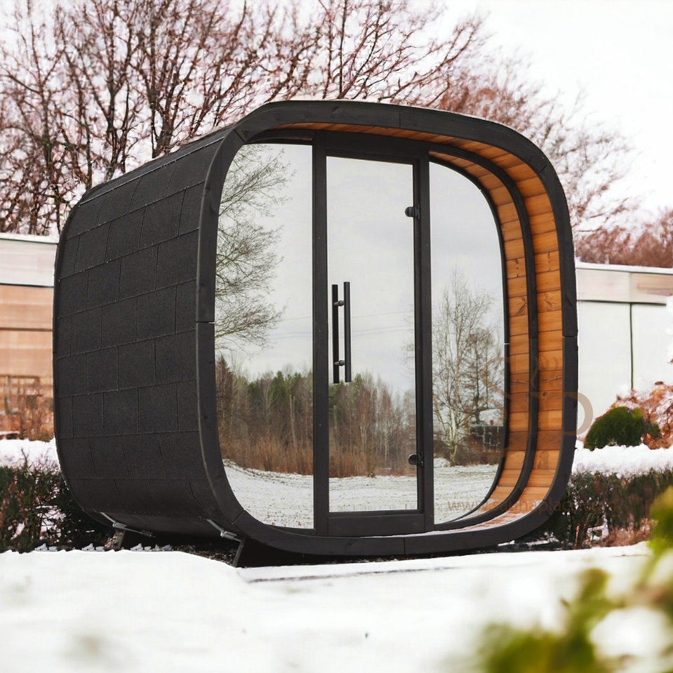 Heritage™ Lux Cube Royale L Outdoor Sauna Cabin — The Sauna Heater