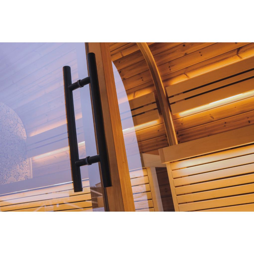 Leil Round Cube Single Outdoor Sauna Kit — The Sauna Heater
