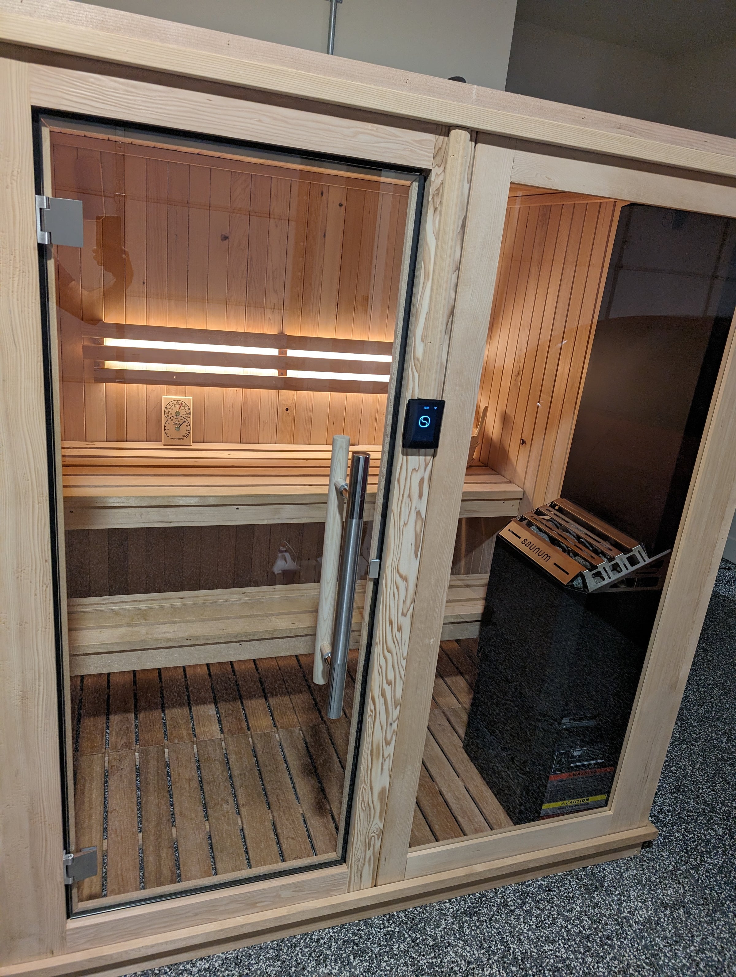 Auroom Libera Glass Cabin Sauna Kit — The Sauna Heater