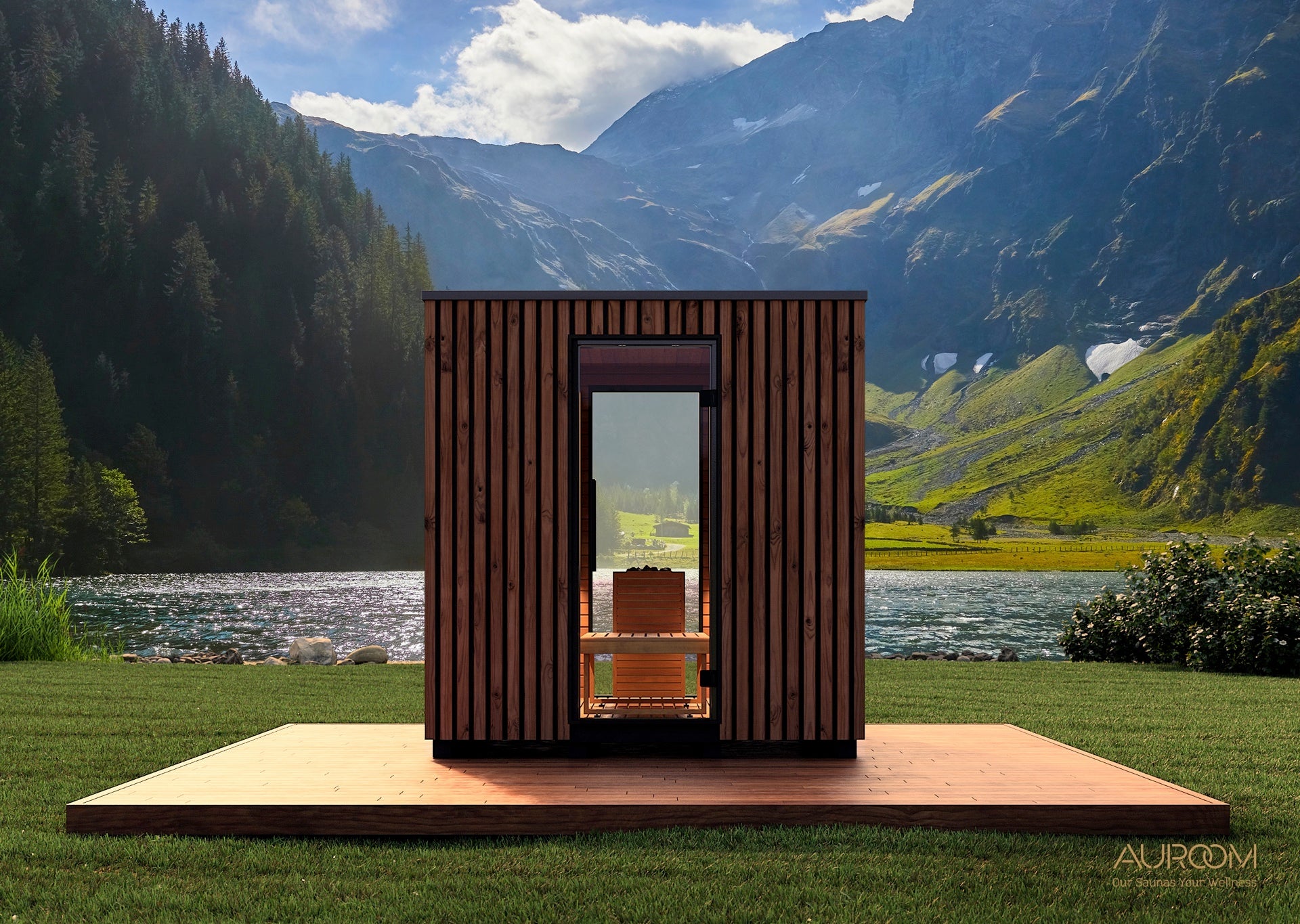 Auroom Mira Small Cabin Sauna Kit - The Sauna Heater