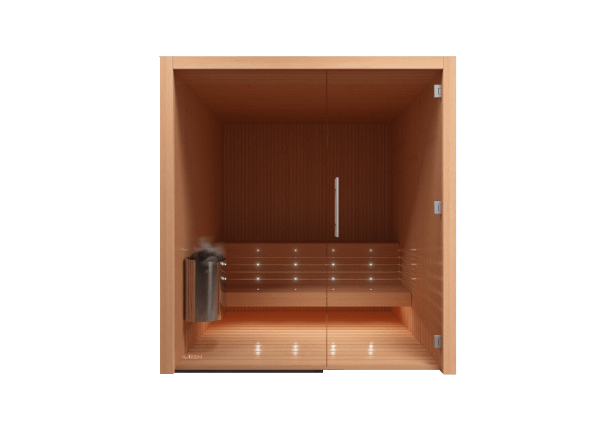 Auroom Libera Glass Cabin Sauna Kit — The Sauna Heater
