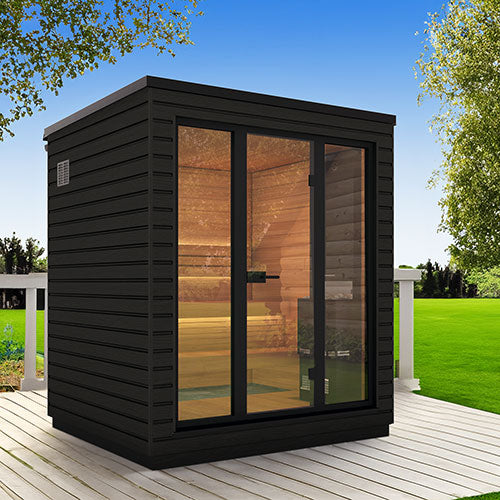 3 Person Fully Assembled Saunum Classic Mini Outdoor Sauna — The Sauna ...