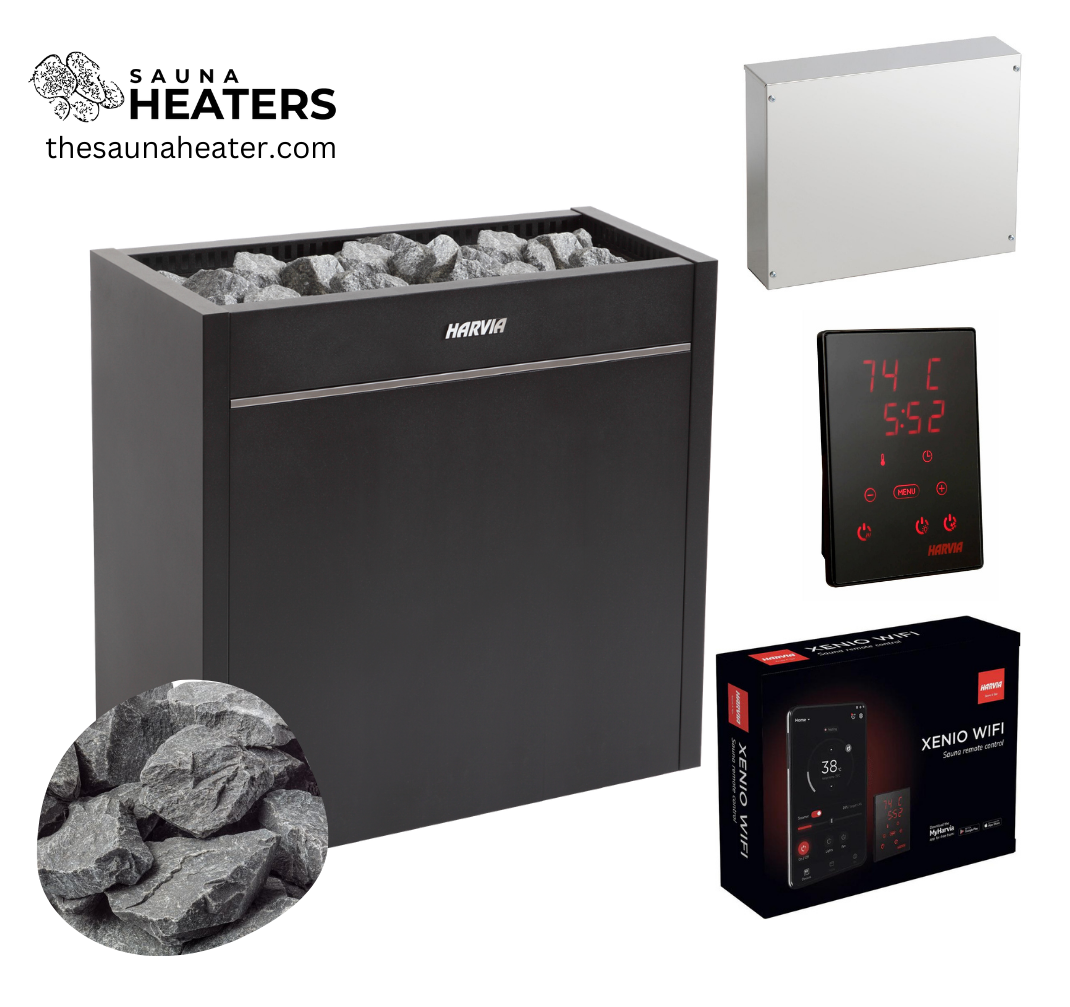 Harvia Virta Pro HL160E Electric Sauna Heater Package — The Sauna Heater