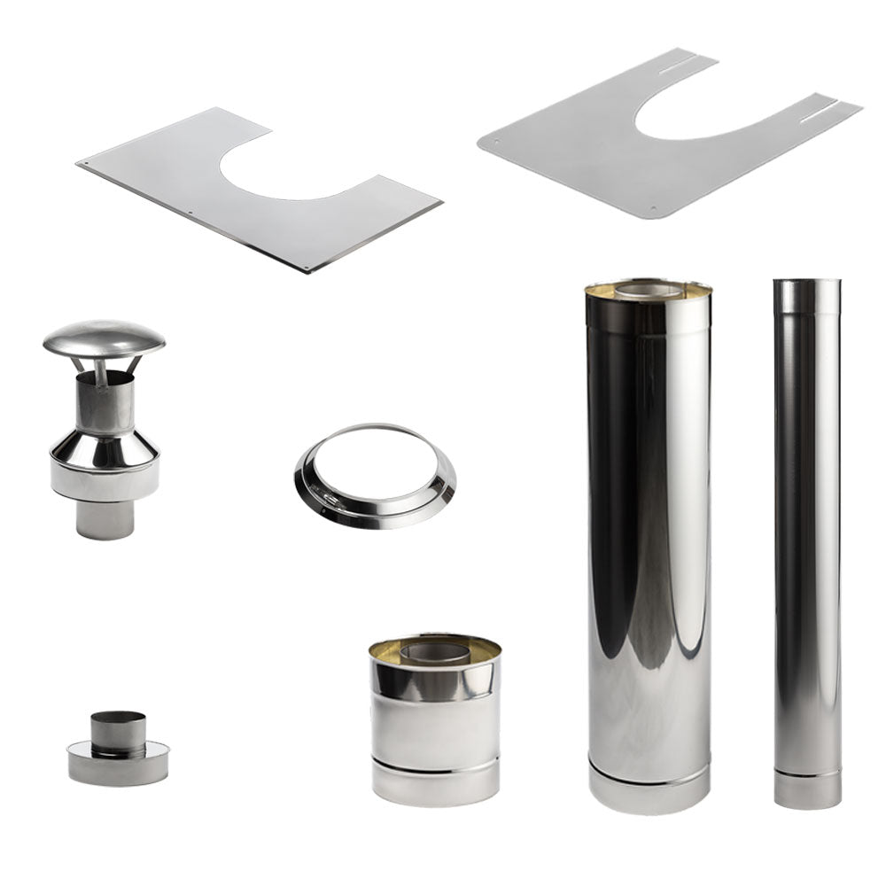 HUUM Barrel Chimney Kit - Sauna Wood Stove Chimney Kit, Barrel — The ...